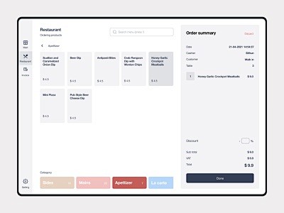 超市和餐厅POS - UIUX Design ui mart restaurant pos