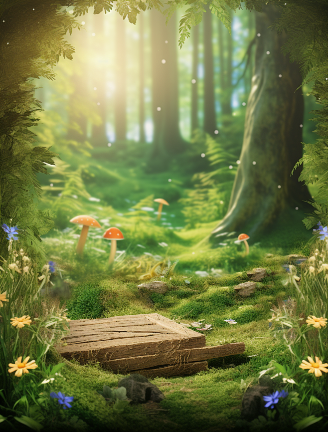 fairy forest desktop background screenshot, in the style of realistic ...
