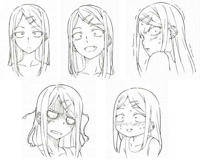 Dagashi Kashi anime character design Saya Endou 2-花瓣网