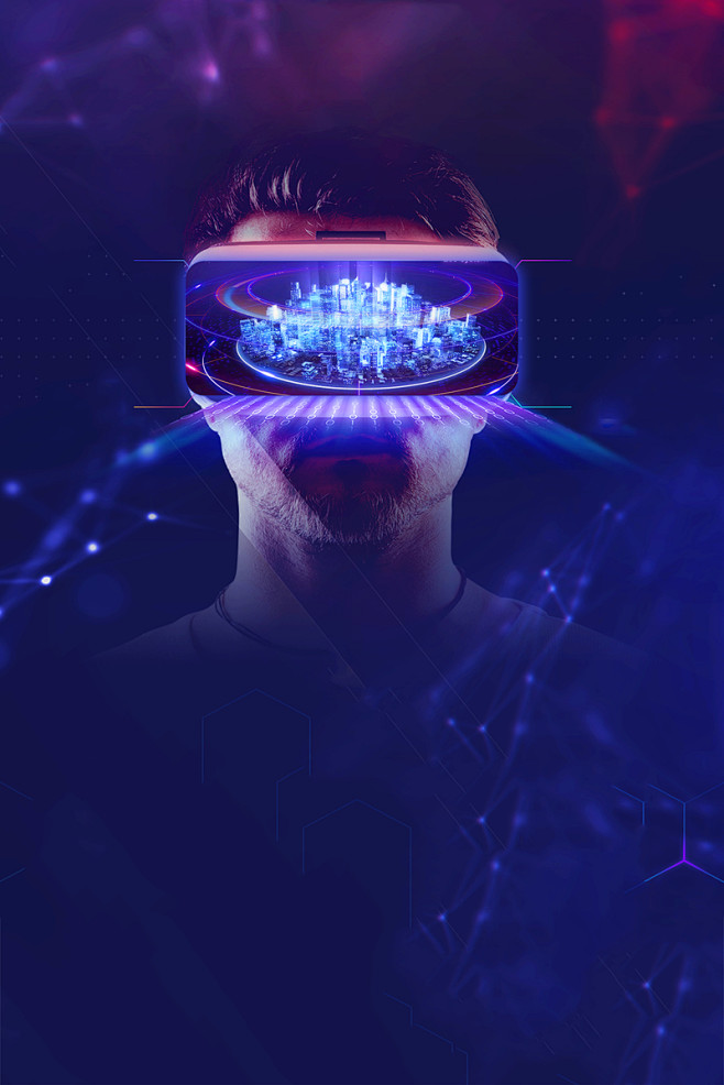 VR为体验而生体验馆VR宣传海报平面广告_新图网 https://ixintu.com 人工智能 星空 科技 VR VR眼镜 VR虚拟现实 可穿戴技术 VR产品 3D空间 VR海报