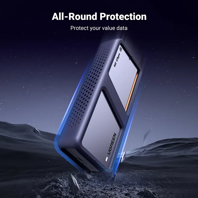 Amazon.com: UGREEN 40Gbps M.2 NVMe Enclosure with Cooling Fan, Anti-Drop SSD Enclosure for ...