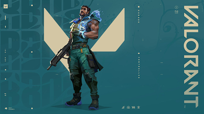 VALORANT agent key art. Harbor