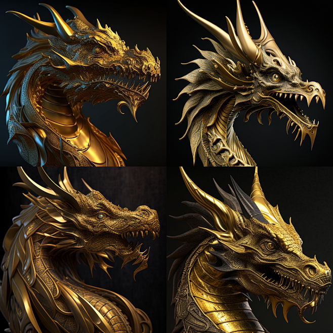 4685_dragon_Gold_Metal_lrealism_high_detail_ecab9362-7174-4828-ae40 ...