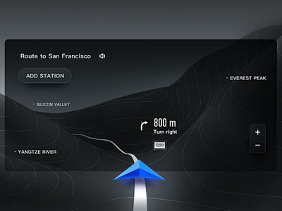Navigation based on POI hmi ui concept design cluster concept-花瓣网