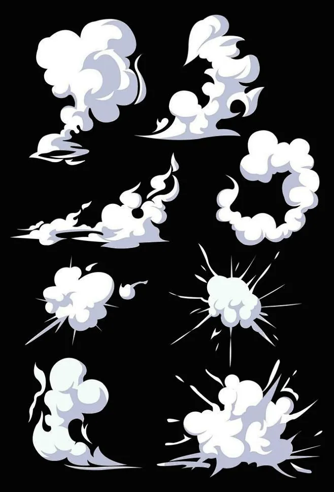 illustration vector graphic of smoke, perfect for animation design ...