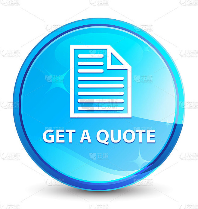 Get a quote (page icon) splash natural blue round