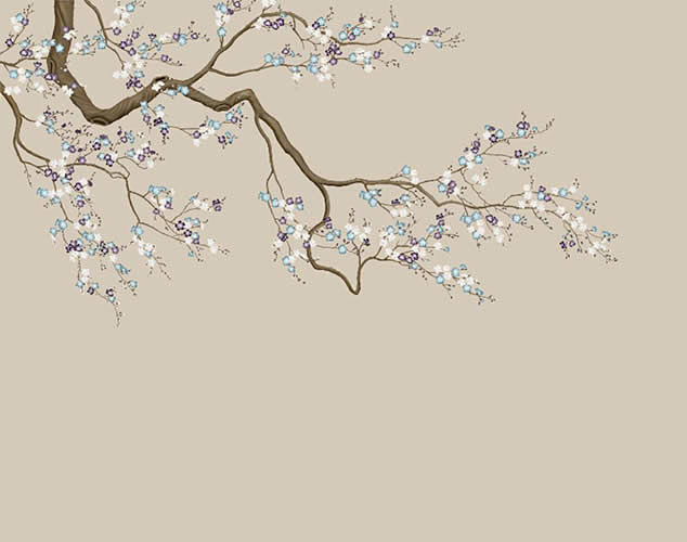 JDHN-098华琴壁画 电视背景 床头背景 客厅背景 卧室 别墅 酒店 平铺图 贴图 等等 高清手绘 花鸟 工笔 壁画 软硬包 竹木纤维 ...