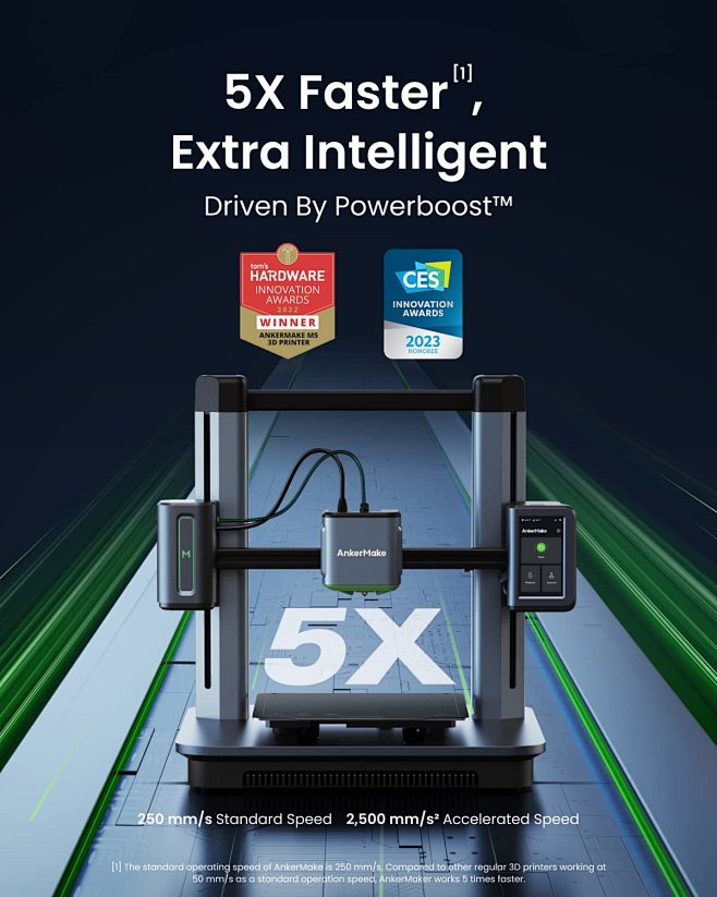 AnkerMake M5 3D Printer, FDM 3D Printer, 5X Faster and Extra Inte (3)