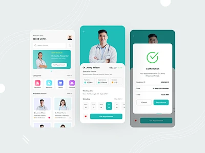 Md Abadul Biswas的医疗移动应用程序，适用于Dribbble上的ITO团队-花瓣网