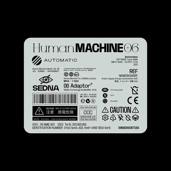 “Human Machine 06” Sci Fi Label - - #visualgraphic #chrometype # ...