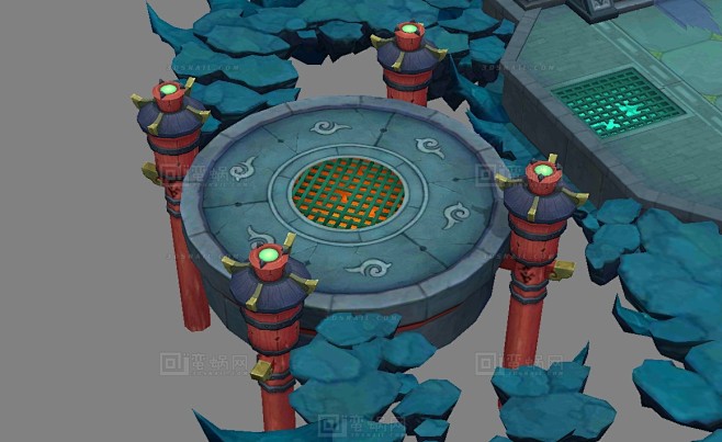 丰都鬼城 地府 地狱 鬼门关场景 酆都鬼城 鬼国幽都 阎王殿 三生石 奈河桥 冥界 - 综合模型 蛮蜗网