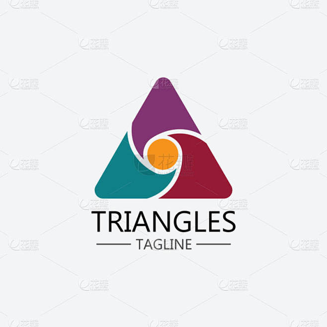 三角形图标矢量设计模板说明