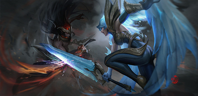 LOL fanart- Riven VS Yasuo, jinhao yang : LOL fanart- Riven VS Yasuo by ...