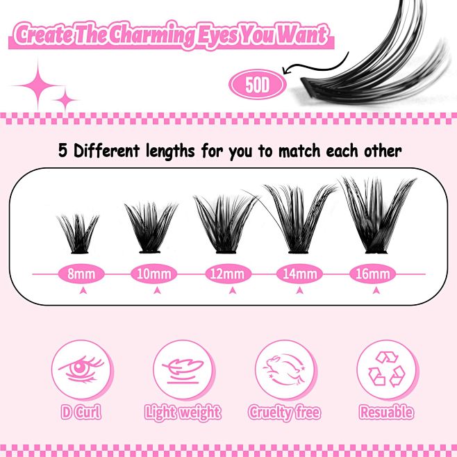 Amazon.com: Lash Extension Kit, 320 Pcs Lash Clusters Individual Lashes ...