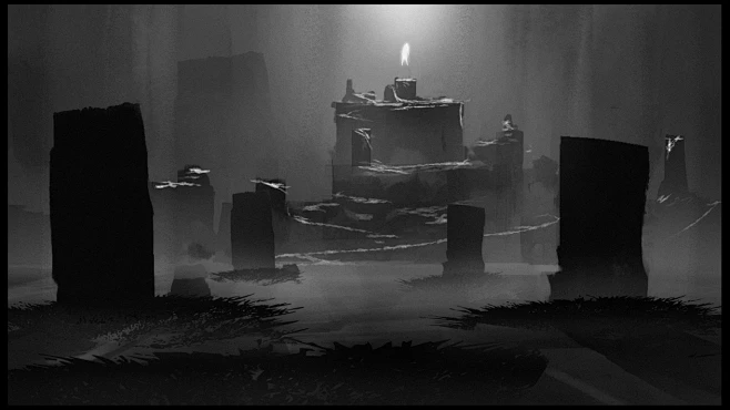 场景构图黑白构成画面构成黑白稿来自cgbook.cn (973)-花瓣网