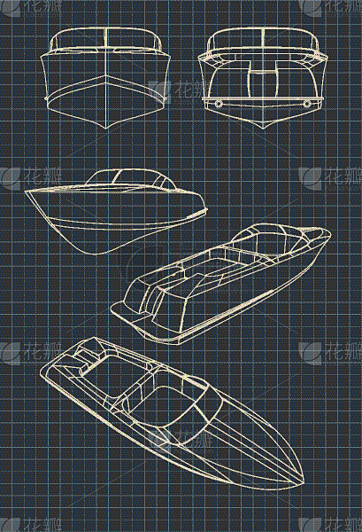 speed boat blueprints