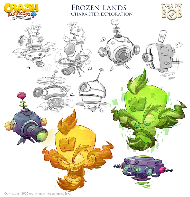 Crash 4 it's about time Frozen Lands theme. Character exploration-花瓣网