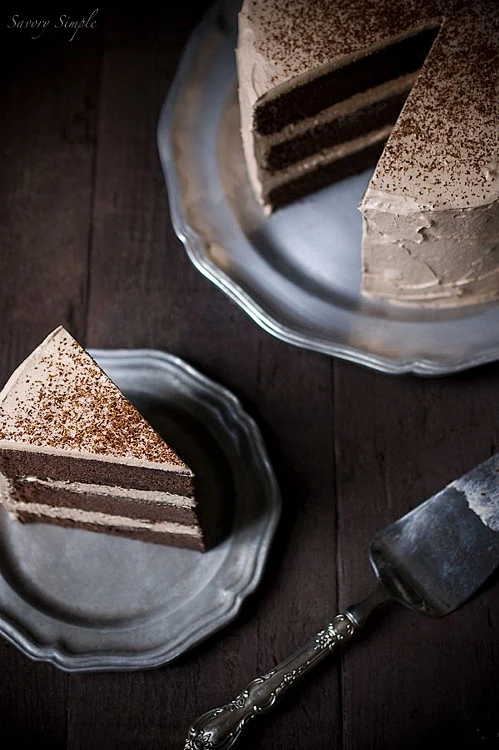 chocolate-espresso-layer-cake -花瓣网