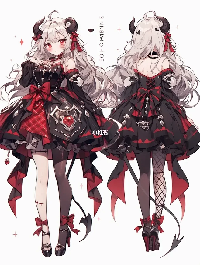 OC｜素材｜恶魔系列-花瓣网