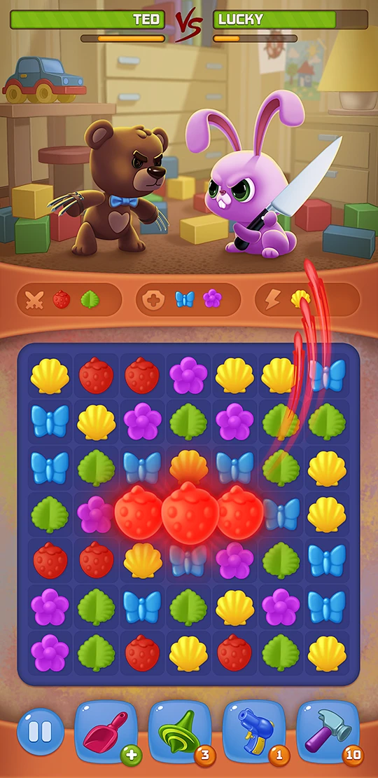 Match 3 game Toy Beasts (1)-花瓣网