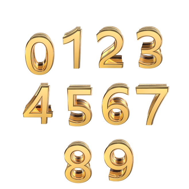 gold_3d_number_collection_19