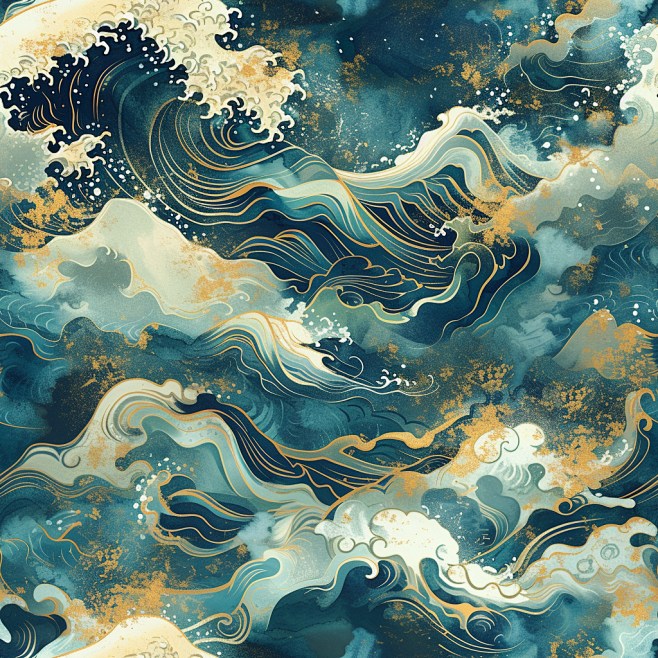 chann8035_Sea_japanese_style_painting_van_gogh_artstyle_--tile_ea788620 ...