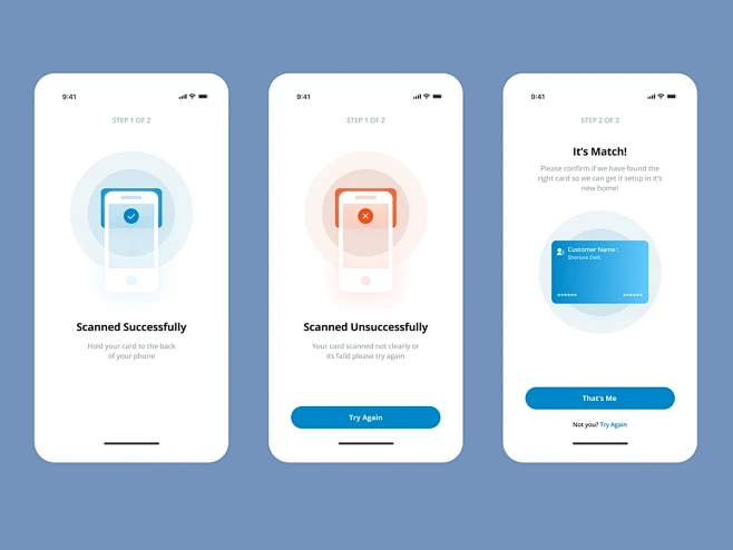 NFC Scan Card app design ios apps uidesign-花瓣网