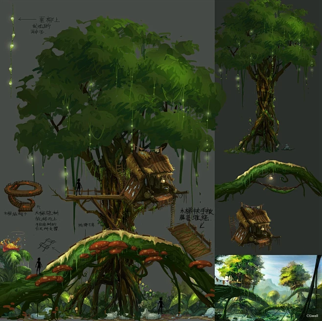 植物原画树原画来自cgbook.cn (468)-花瓣网