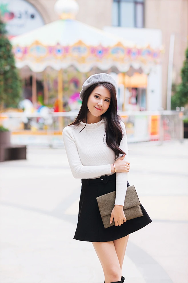 爱丽缇2015秋冬新款木耳边修身打底针织衫长袖百搭套头毛衣女3180-tmall.com天猫-花瓣网