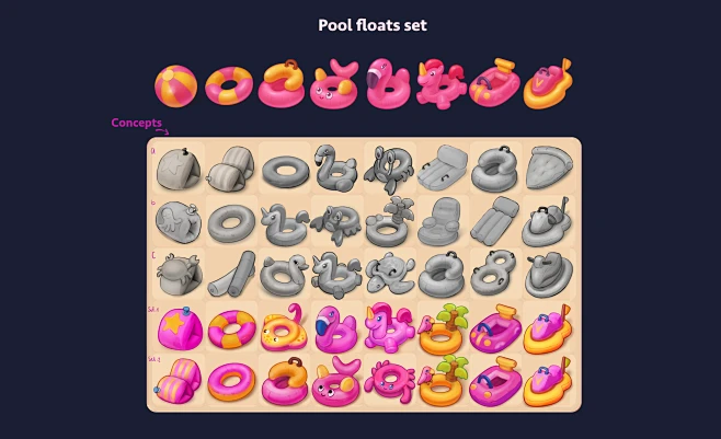 merge game game icon арт cartoon concept art sketch icons set Pack ...