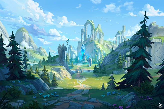 Wild Rift Environment Art - Midline-花瓣网