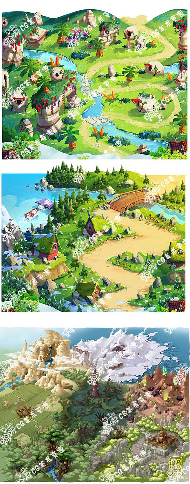 Q版关卡地图原画Q版关卡路线图来自cgbook.cn (855)