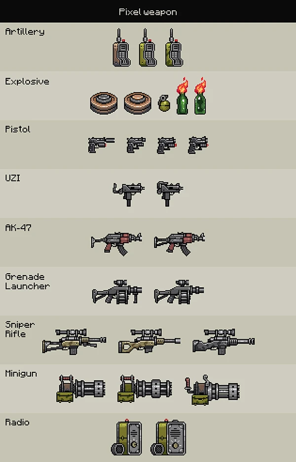 Pixel Weapon : For the game-花瓣网