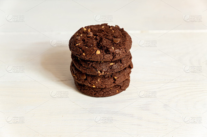Stuck of Homemade american chocolate cookies with