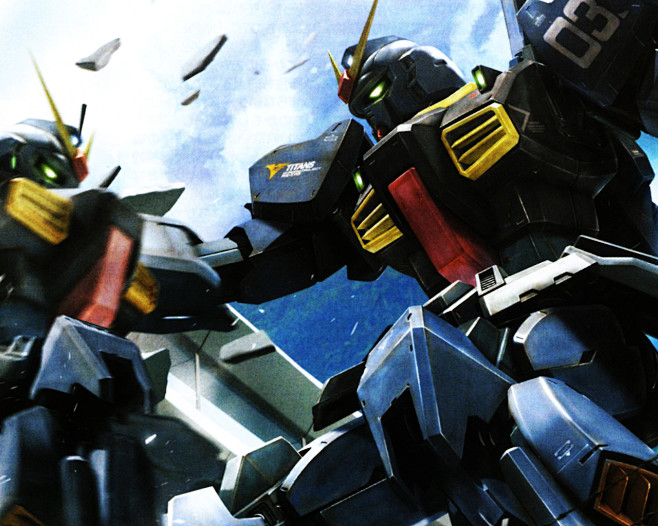 67634 gundam gundam_mark-ii_titans mecha wallpaper zeta_gundam