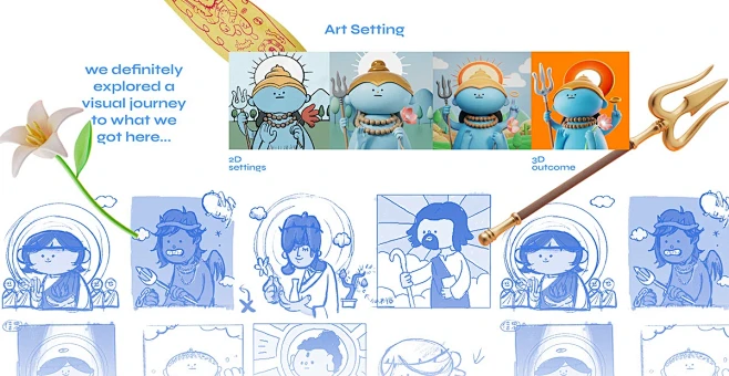 blender cinema 4d 3D 3d art c4d Character design God nft octane-花瓣网