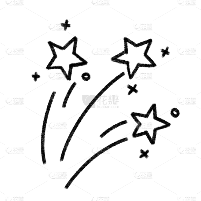 Simple Line Sticker素材-花瓣网