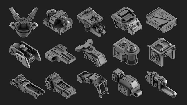 Hard Surface Kitbash Pack Vol2