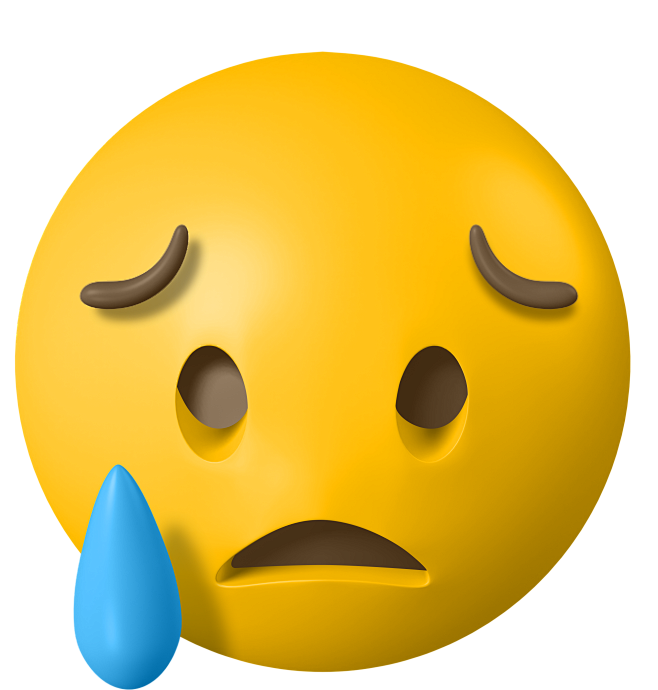 Sad but Relieved Face