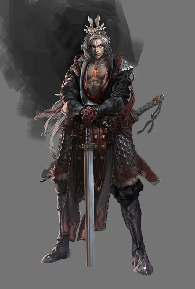 中国风男性角色原画中国风写实角色原画来自cgbook.cn (1026)-花瓣网