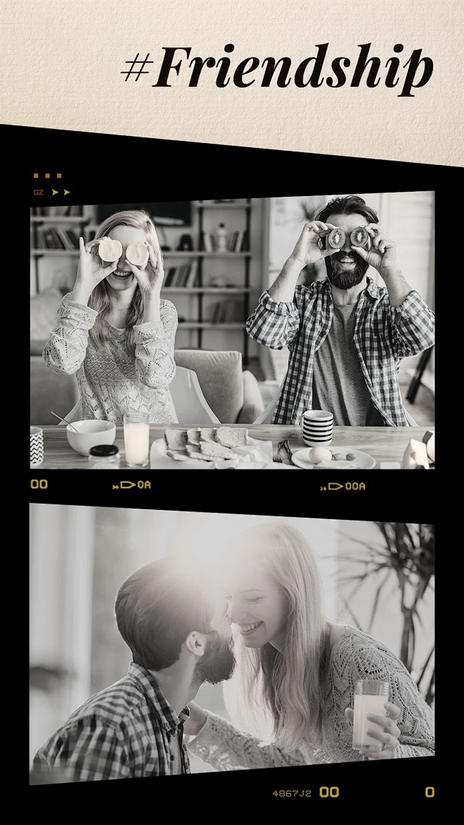 Simple Film Style Filter Element Friendship Instagram Story素材-花瓣网