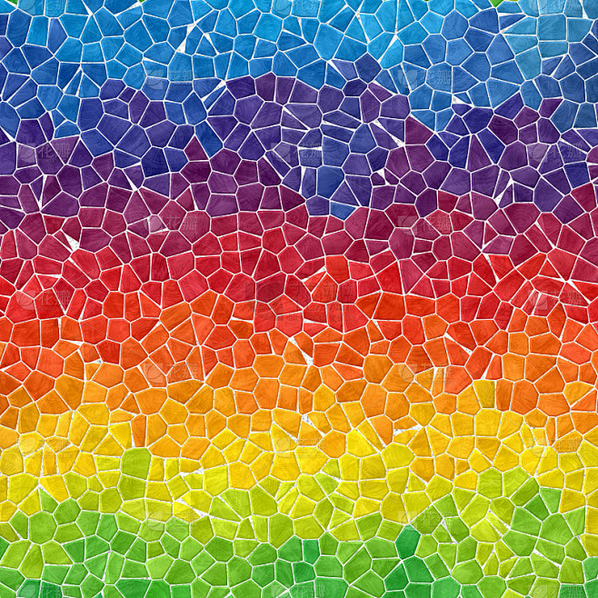 水平条纹彩虹彩色马赛克背景素材-花瓣网