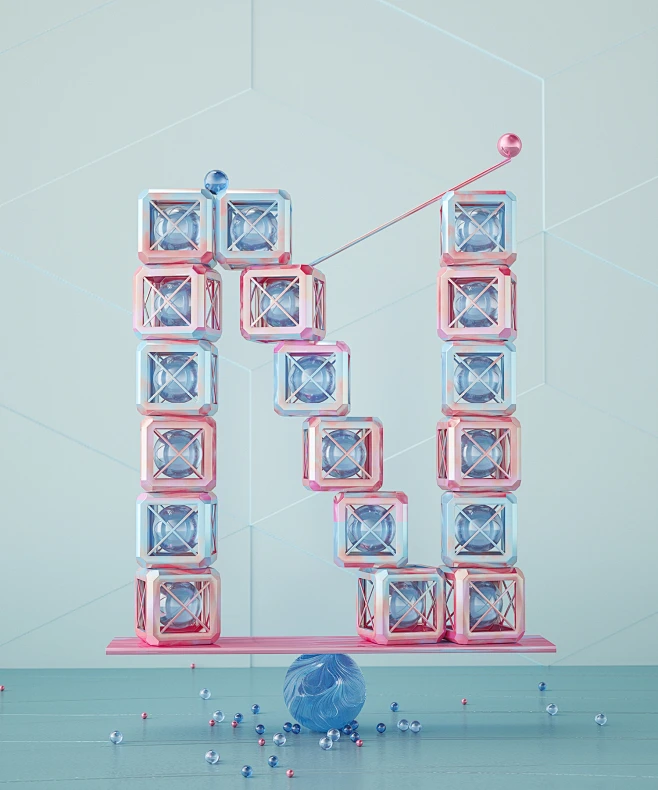 C4D-26个字母练习_执念萧萧_68Design-花瓣网