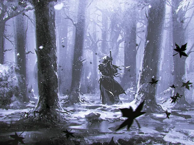 土耳其概念艺术家 mertun 非常喜欢黑暗魔幻风格的作品，他经常从喜欢的电子游戏中截取画面作为灵感进行速图练习。-花瓣网