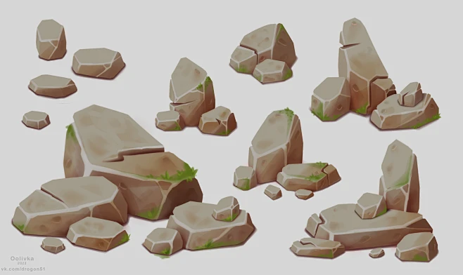 Game Stones图片_【场景基本元素】山水草木石图片素材-花瓣网