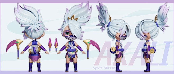 阿卡丽 灵魂华莲 Q Akali-spirit-blosso