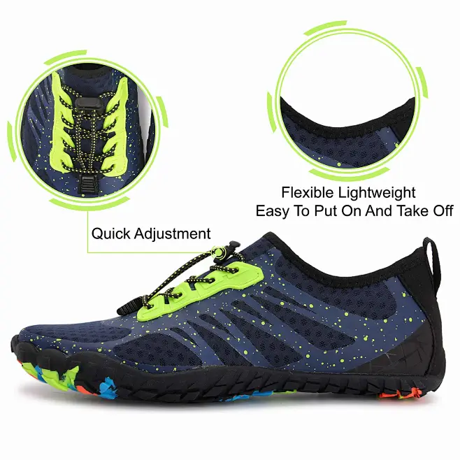 JIASUQI Sports Water Skin Aqua Shoes for Womens Mens Beach Slippers for ...