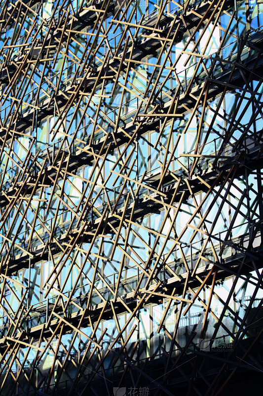 Modern structure building façade.