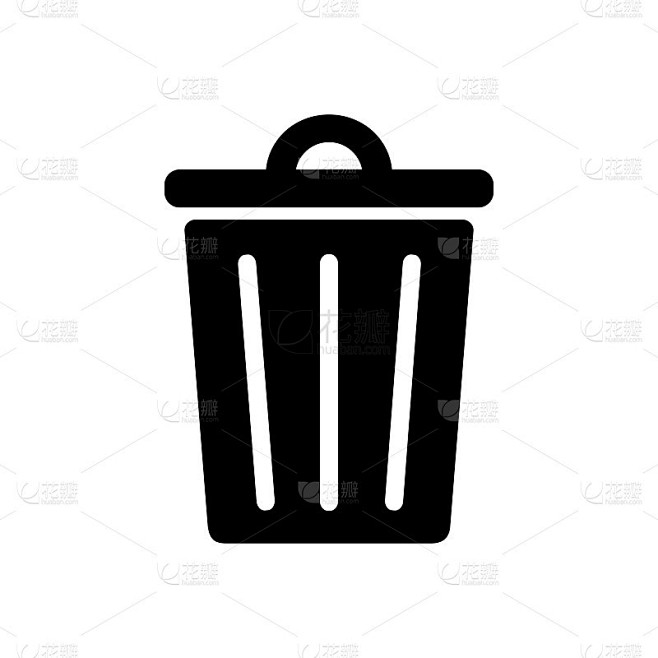 trash can - dust bin icon vector design template