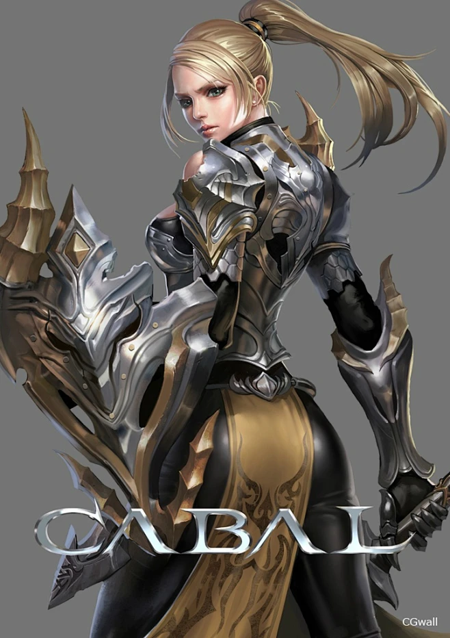 CGwall游戏原画网站_女战士-花瓣网